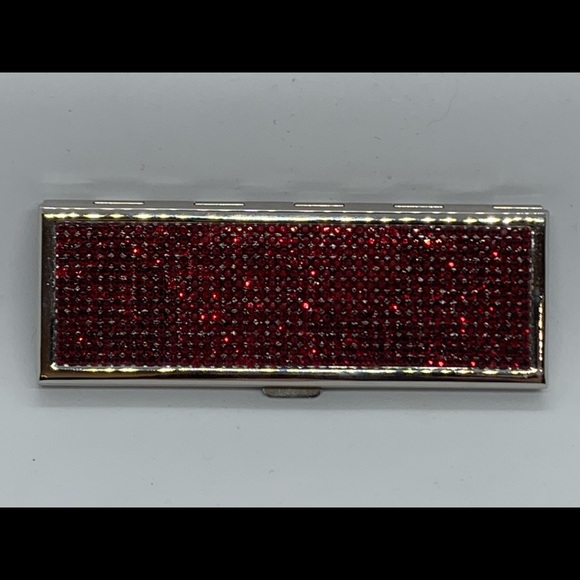 Judith Leiber | Bags | Judith Leiber Red Crystal Double Compact Mirror ...